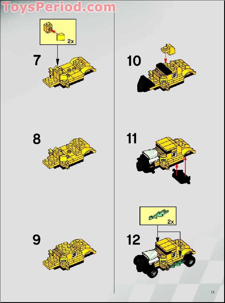 LEGO 8681 Tuner Garage Instructions and Parts List