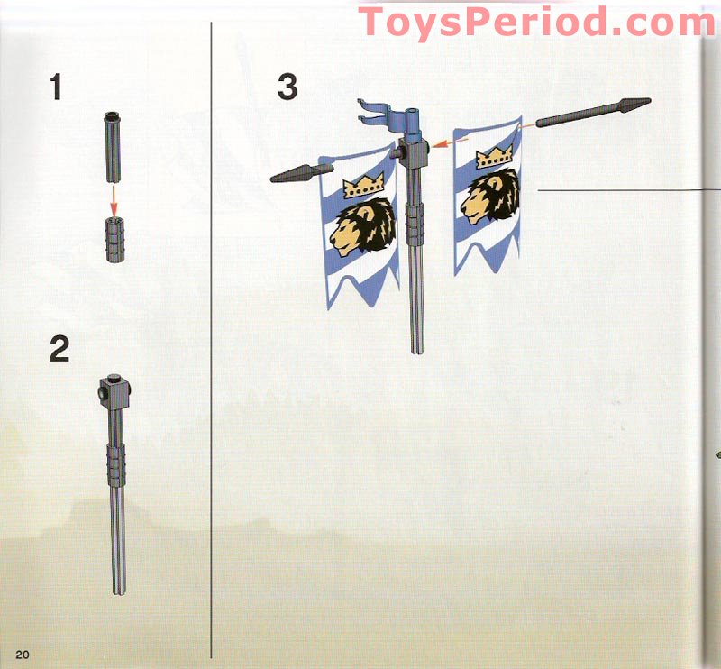 LEGO 8801 Knights' Attack Barge Instructions and Parts List
