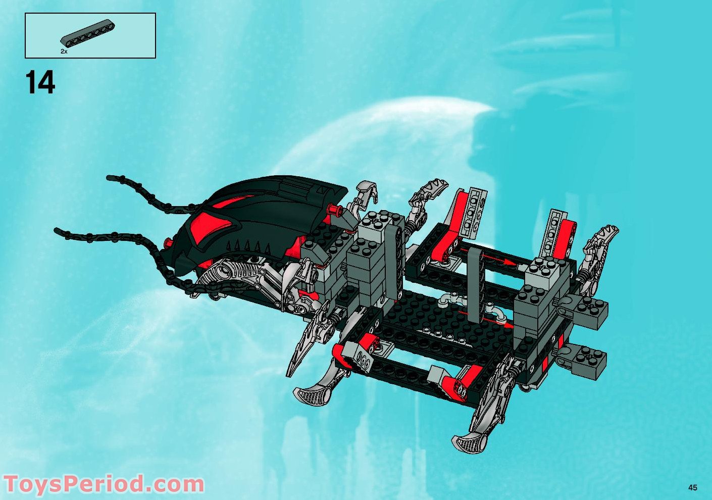 LEGO 8927 Toa Terrain Crawler Instructions and Parts List