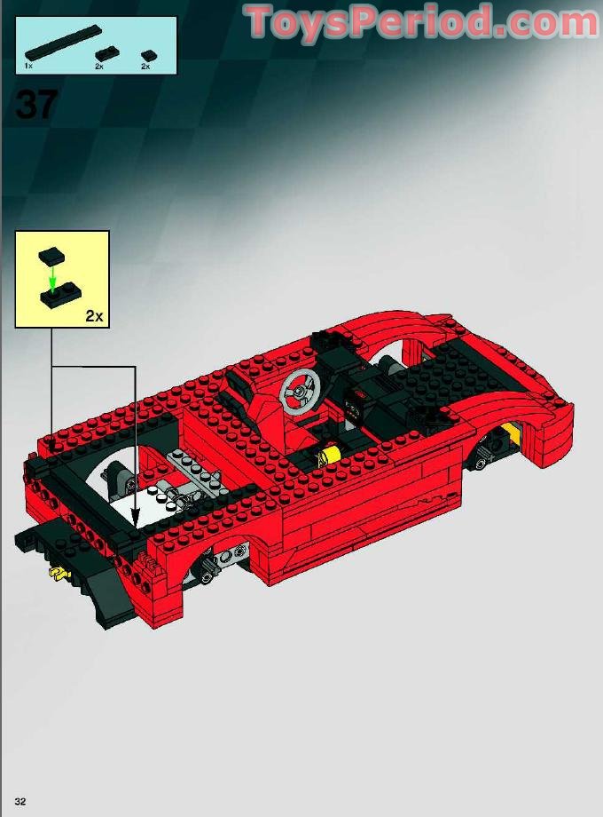 LEGO 8143 Ferrari 1:17 F430 Challenge Instructions and Parts List