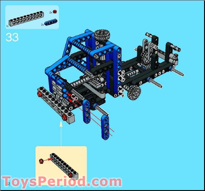 LEGO 8415 Dump Truck Instructions and Parts List