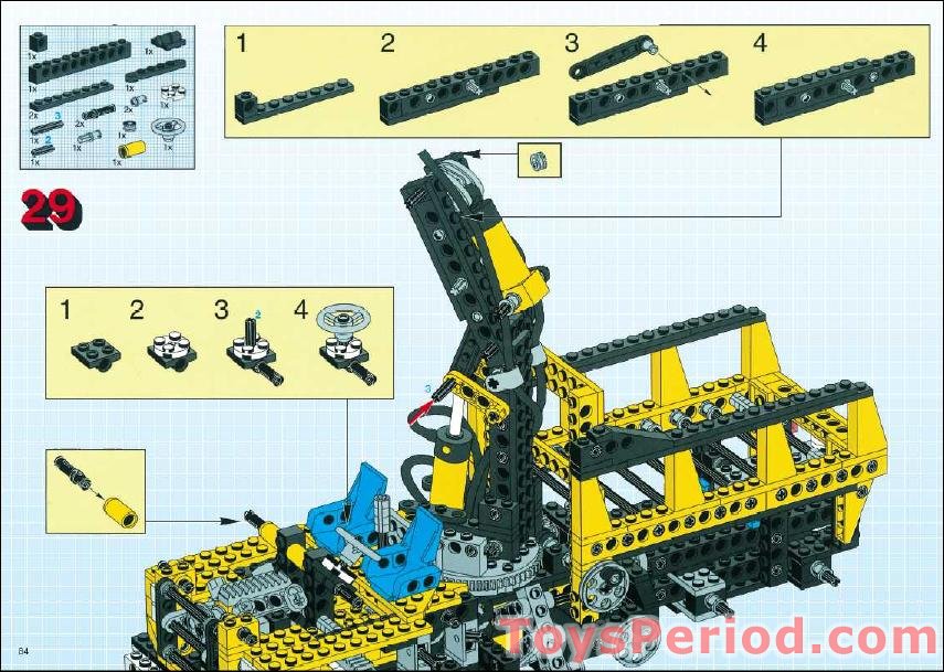 LEGO 8431 Pneumatic Crane Truck Instructions and Parts List