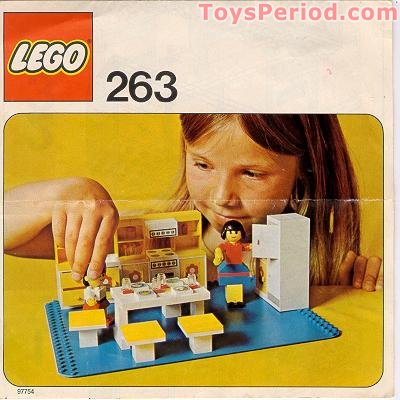 LEGO 263-1 Kitchen Set with 2 Figures Instructions and Parts List