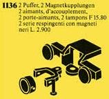 LEGO 1136 Buffers, Magnetic Couplers Set Parts List
