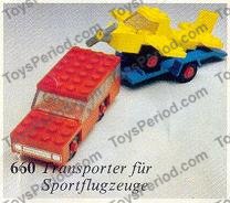 LEGO 660 Car with Plane Transporter Instructions and Parts List