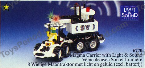 LEGO 6770 Light and Sound Magma Carrier Instructions and Parts List
