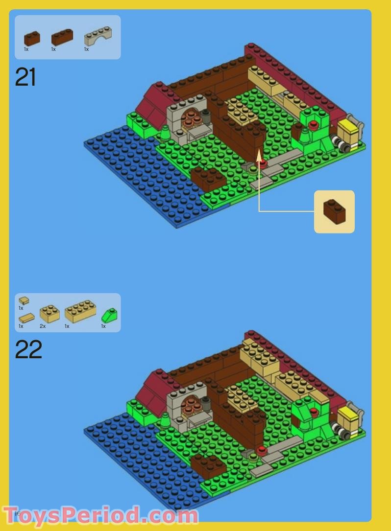 LEGO 5766 Log Cabin Instructions and Parts List