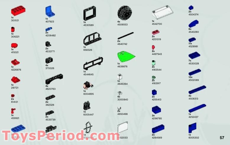 LEGO 6867 Loki's Cosmic Cube Escape Instructions and Parts List