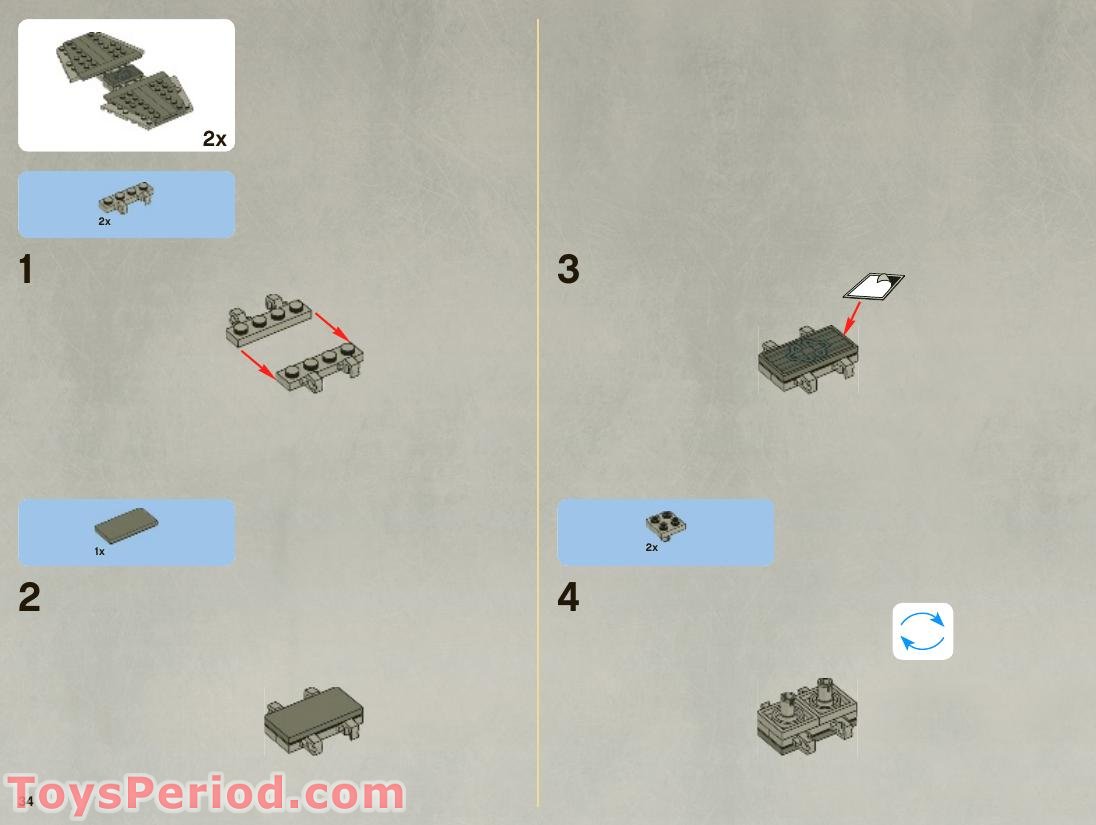 LEGO 7961 Darth Maul's Sith Infiltrator Instructions and Parts List