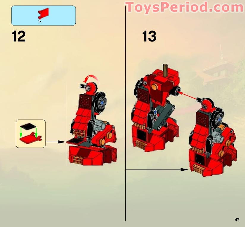 LEGO 9448 Samurai Mech Instructions and Parts List