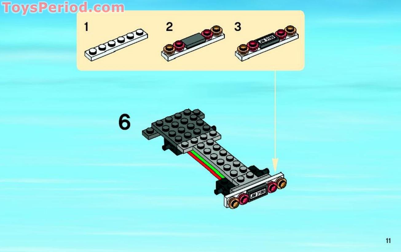 LEGO 3180 Tank Truck Instructions and Parts List