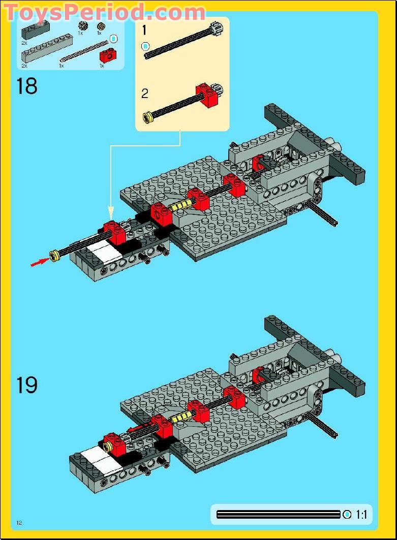 LEGO 4896 Roaring Roadster Instructions and Parts List