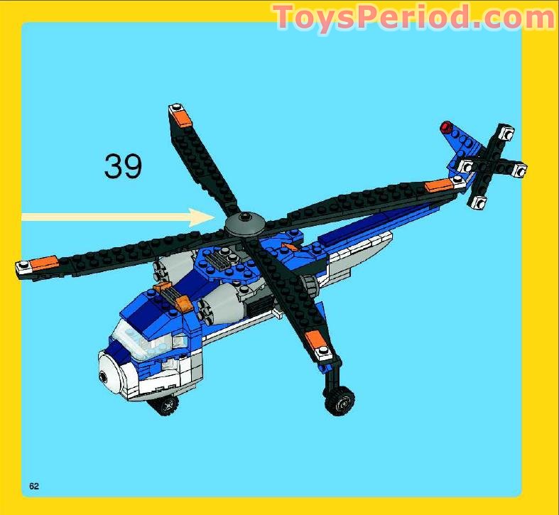LEGO 4995 Cargo Copter Instructions and Parts List