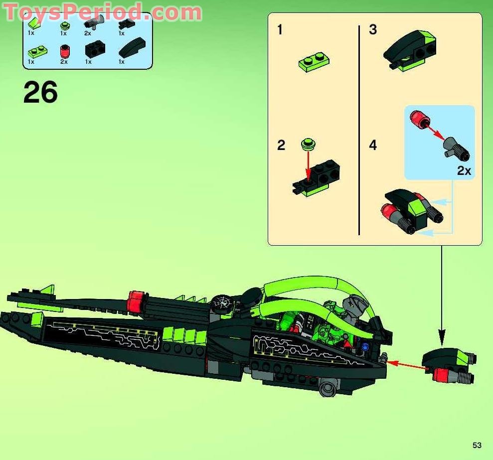 LEGO 7646 ETX Alien Infiltrator Instructions and Parts List
