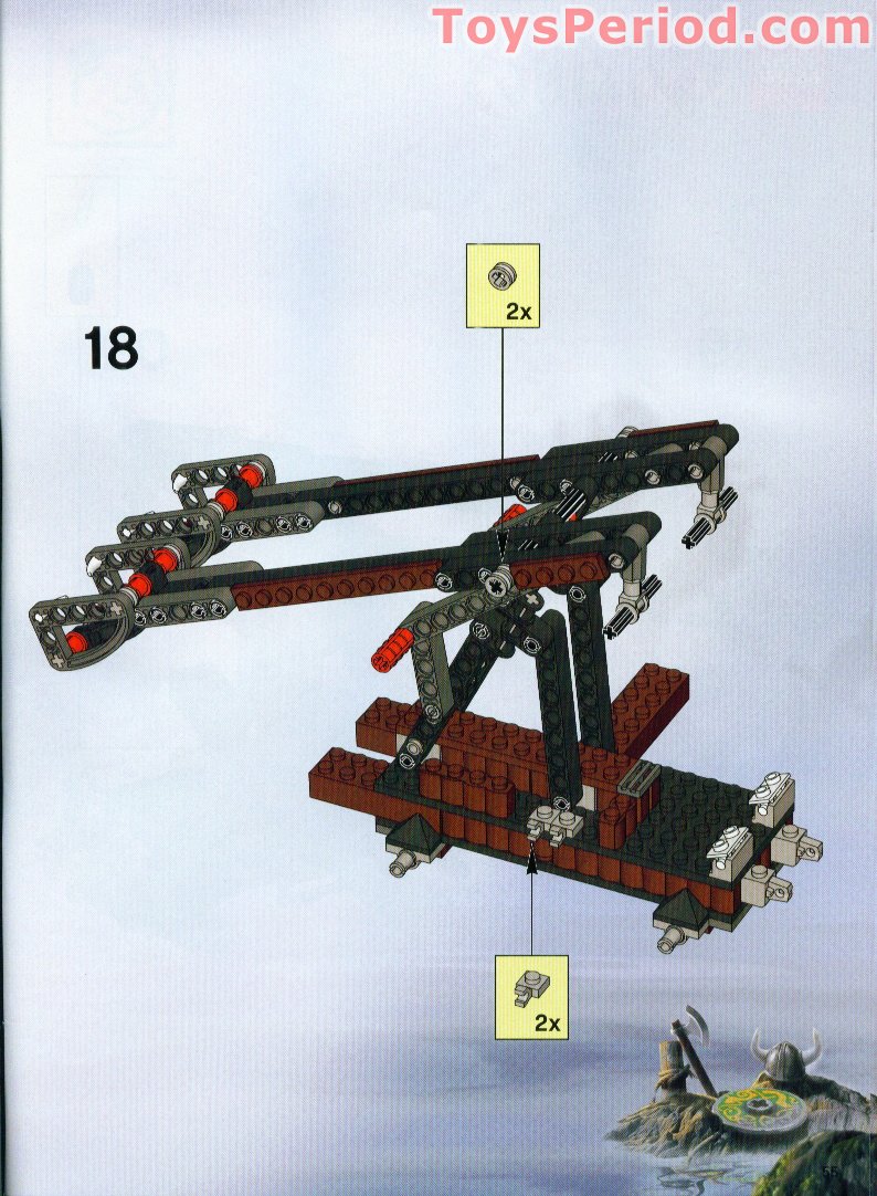 LEGO 7021 Viking Double Catapult Versus Armored Ofnir Dragon ...