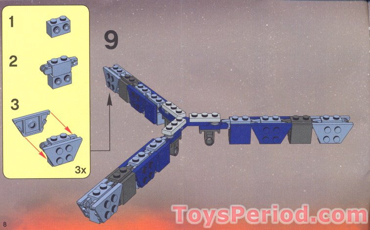 LEGO 7252 Droid Tri-Fighter Instructions and Parts List