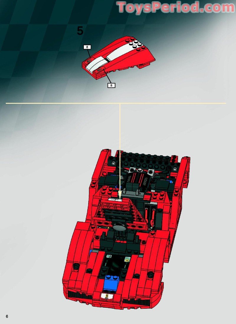 LEGO 8156 Ferrari FXX 1:17 Instructions and Parts List