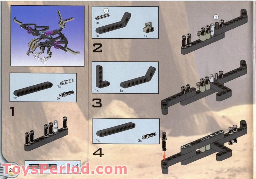 LEGO 8548 Nui-Jaga Instructions and Parts List
