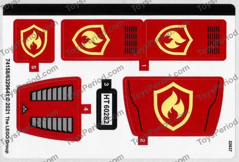 LEGO Sets with Part 60282stk01 Sticker Sheet for Set 60282 - (74158/ ...