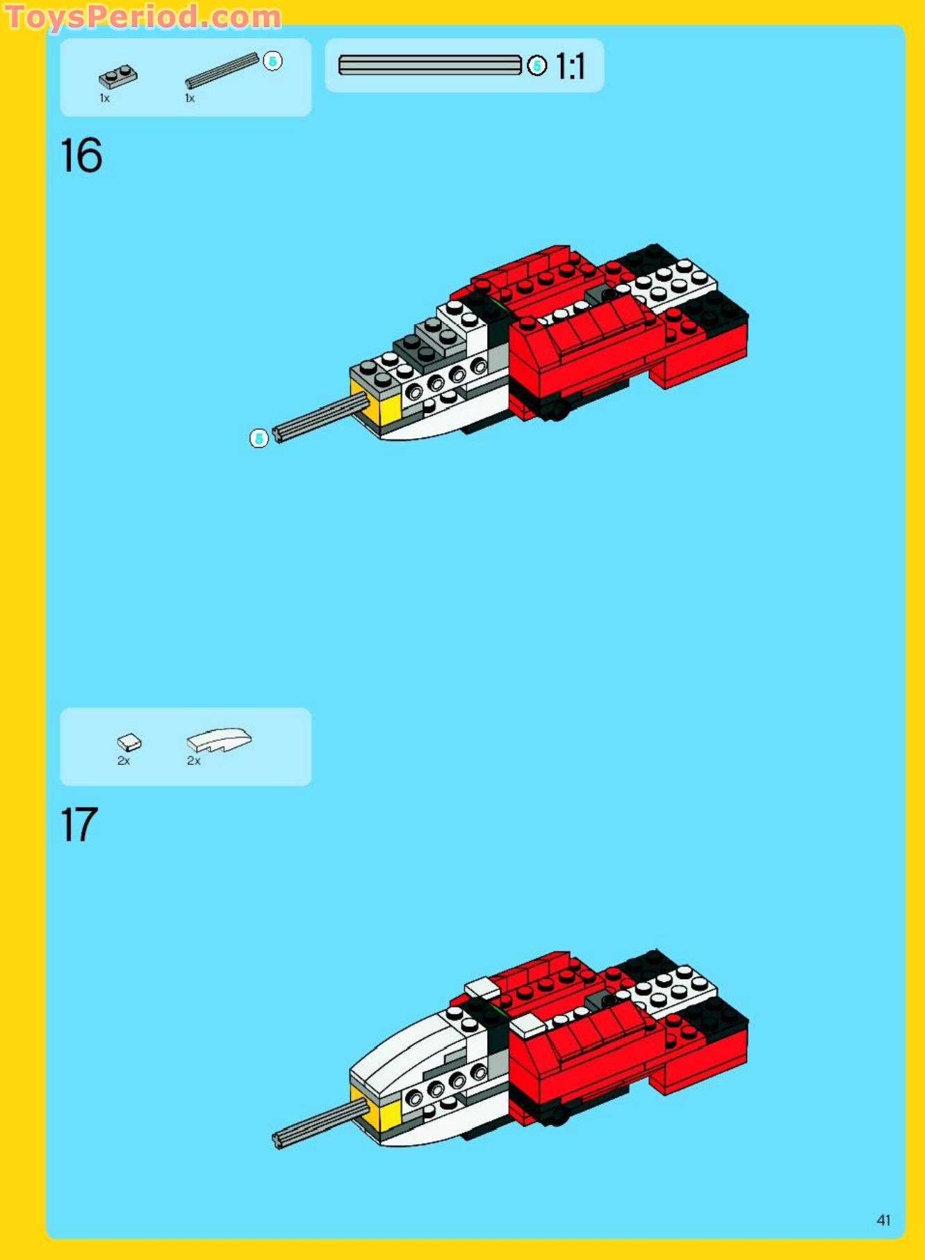 LEGO 5892 Sonic Boom Instructions and Parts List