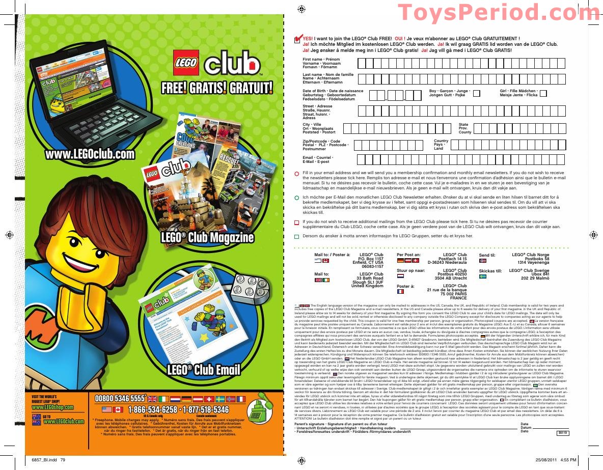 LEGO 6857 The Dynamic Duo Funhouse Escape Instructions and Parts List