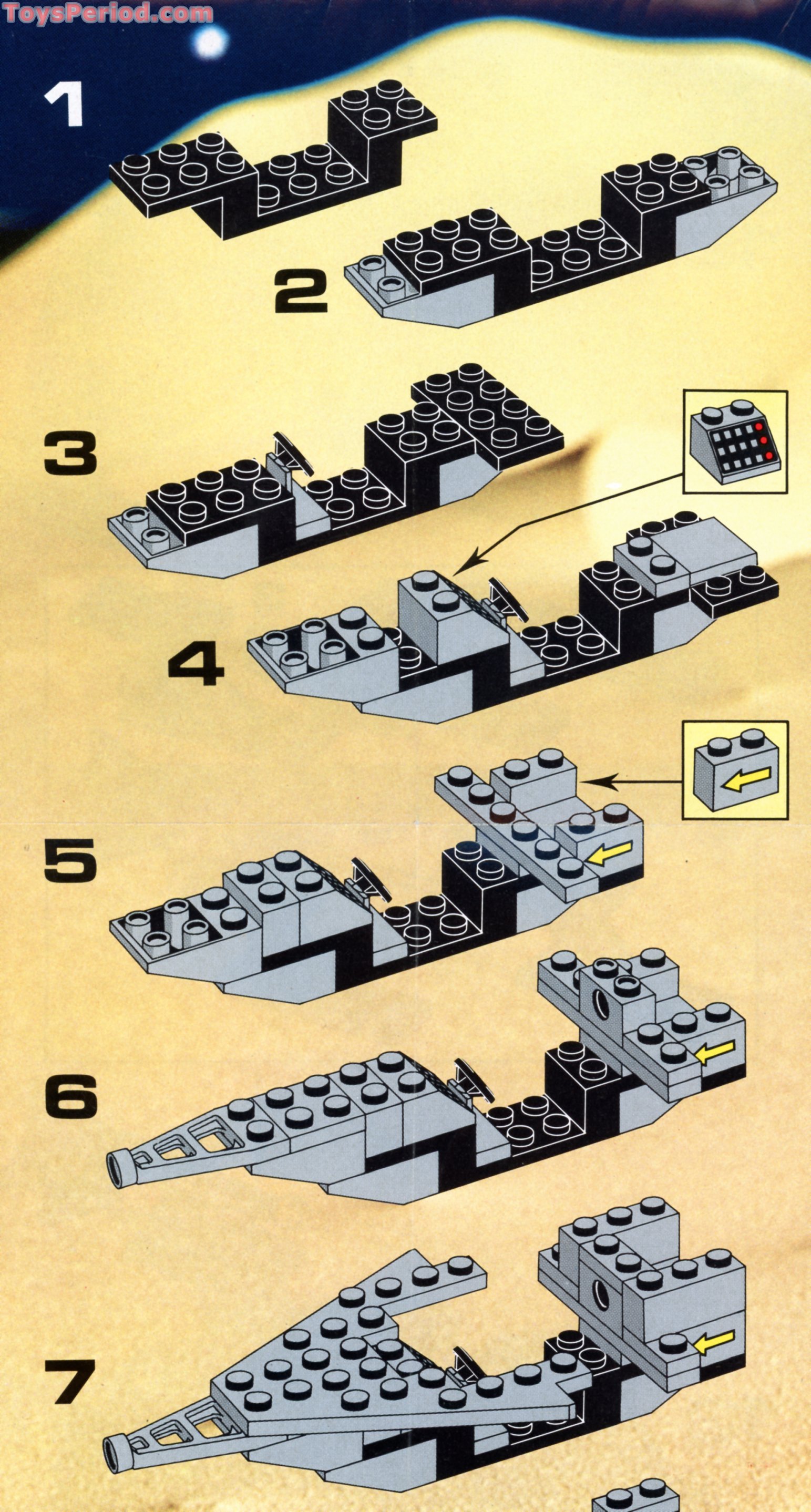 LEGO 6891 Gamma-V Laser Craft Instructions and Parts List