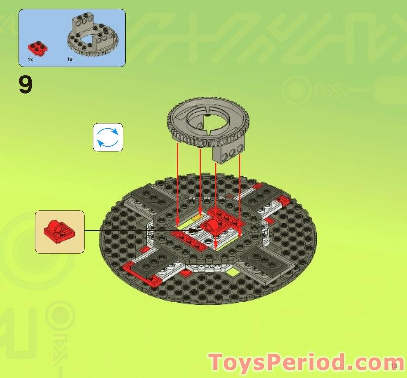 LEGO 7065 Alien Mothership Instructions and Parts List