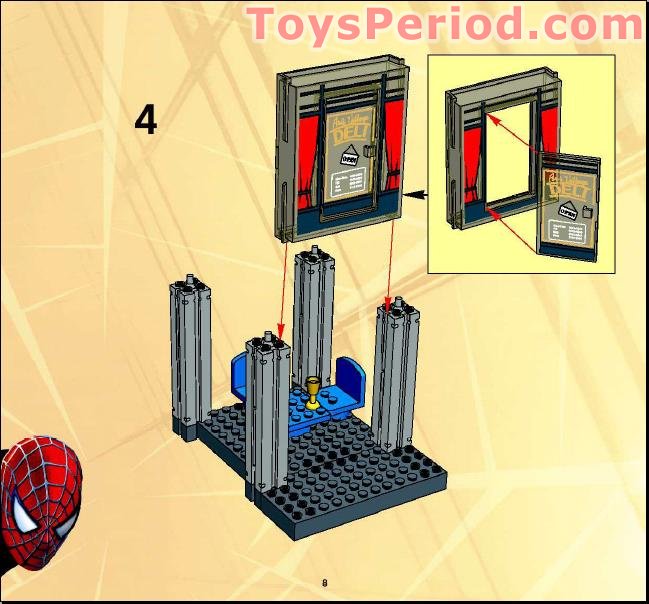 LEGO 4860 Doc Ock's Cafe Attack Instructions and Parts List