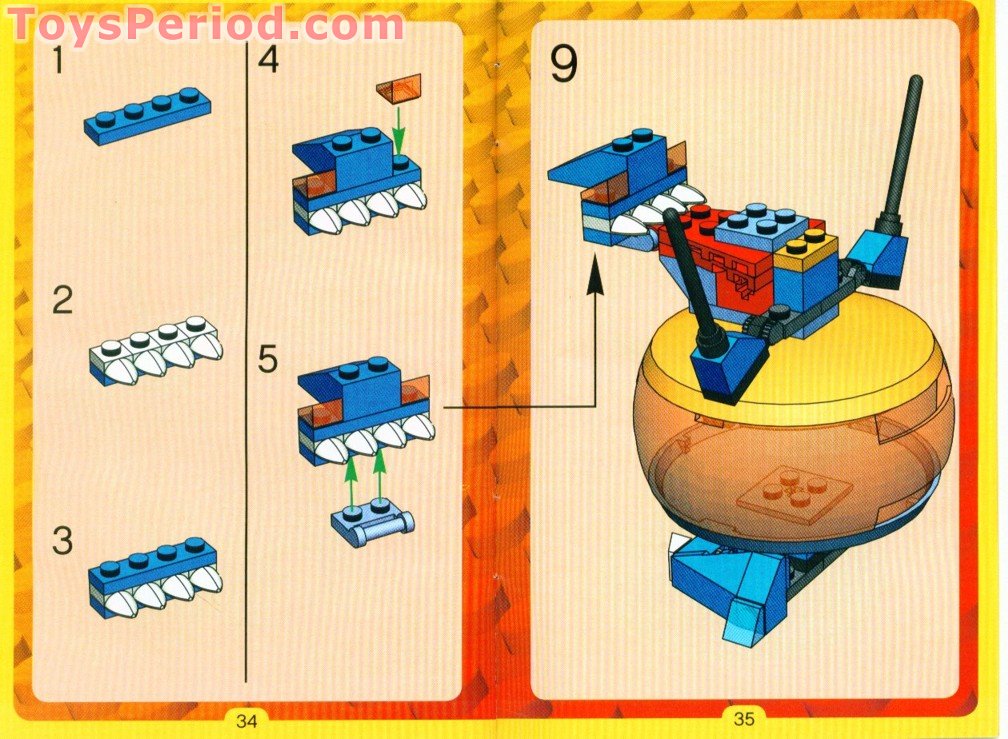 LEGO 4413 Arachno Pod Instructions and Parts List