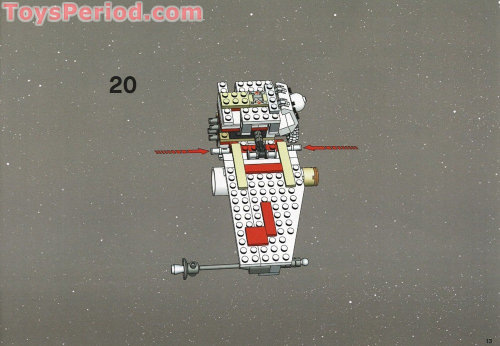 LEGO 6212 X-Wing Fighter Instructions and Parts List