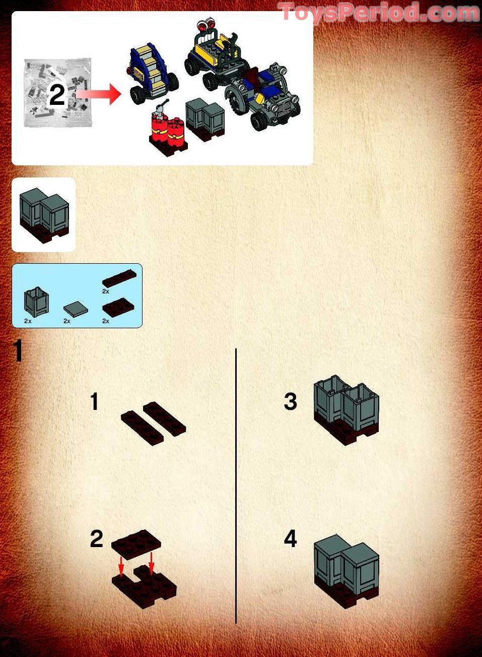 LEGO 7628 Peril in Peru Instructions and Parts List