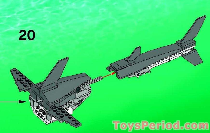 LEGO 7773 Tiger Shark Attack Instructions and Parts List