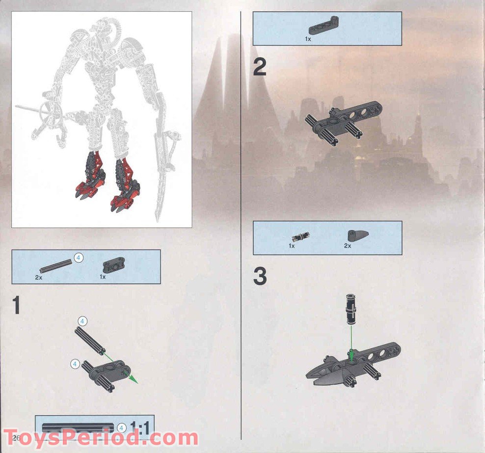 LEGO 8756 Sidorak Instructions and Parts List