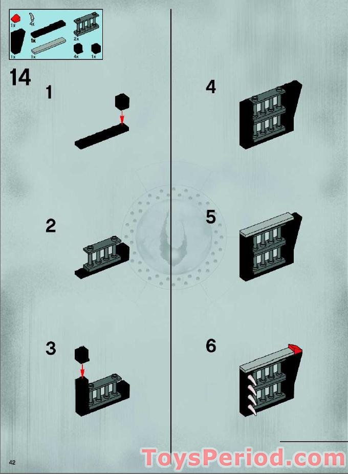 LEGO 8894 Piraka Stronghold Instructions and Parts List