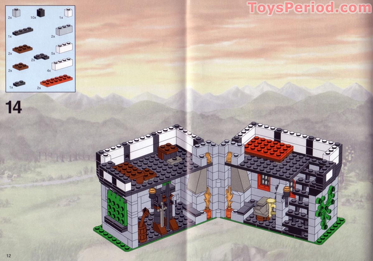 LEGO 3739 Blacksmith Shop Instructions and Parts List