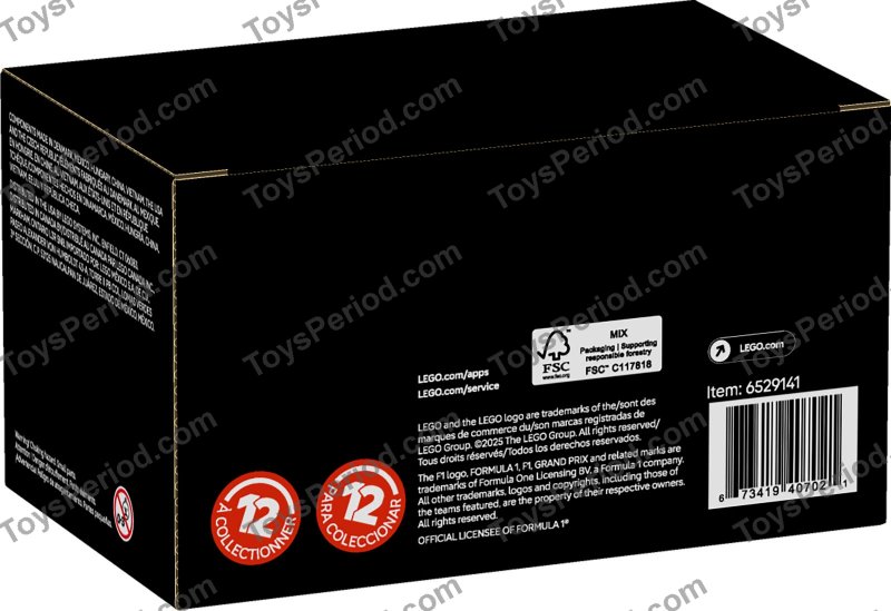 LEGO 66796 F1 Collectible Race Cars Set Parts List
