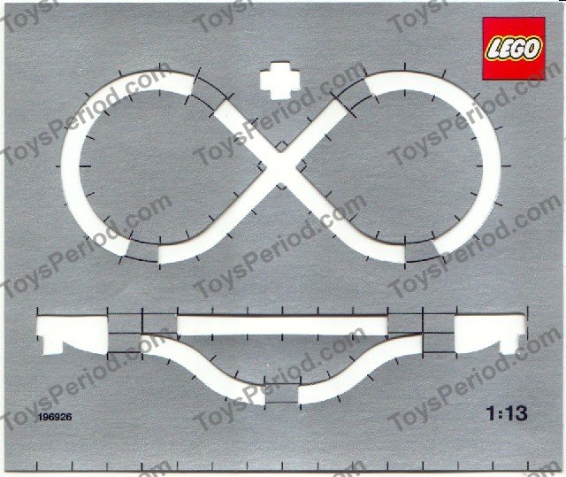 LEGO Sets with Part 196926 Paper, Cardboard Train Track Layout Template ...