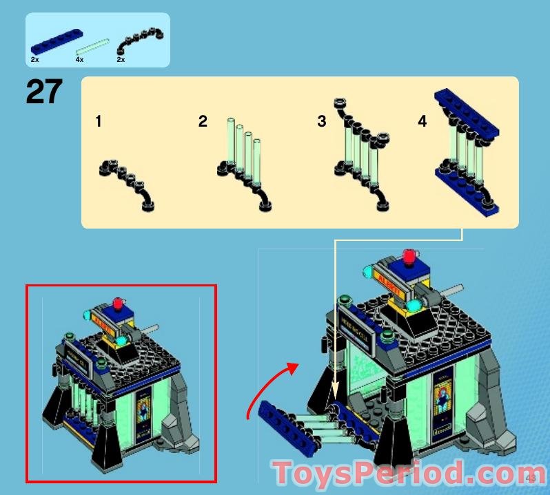 LEGO 6860 The Batcave Instructions and Parts List