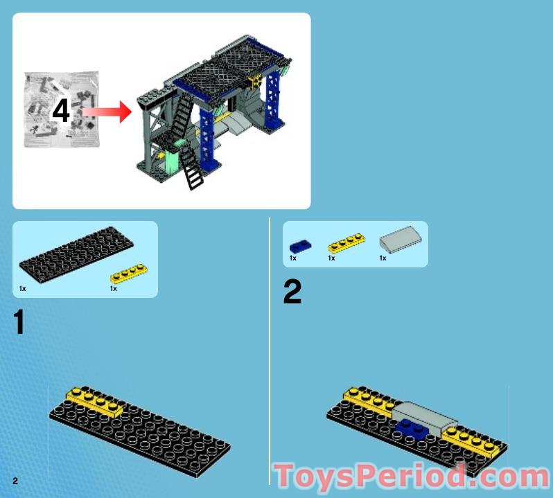 LEGO 6860 The Batcave Instructions and Parts List