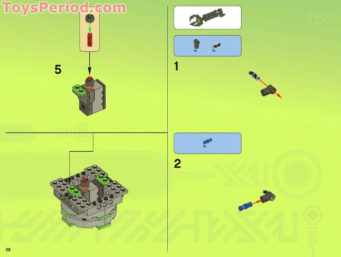 LEGO 7065 Alien Mothership Instructions and Parts List