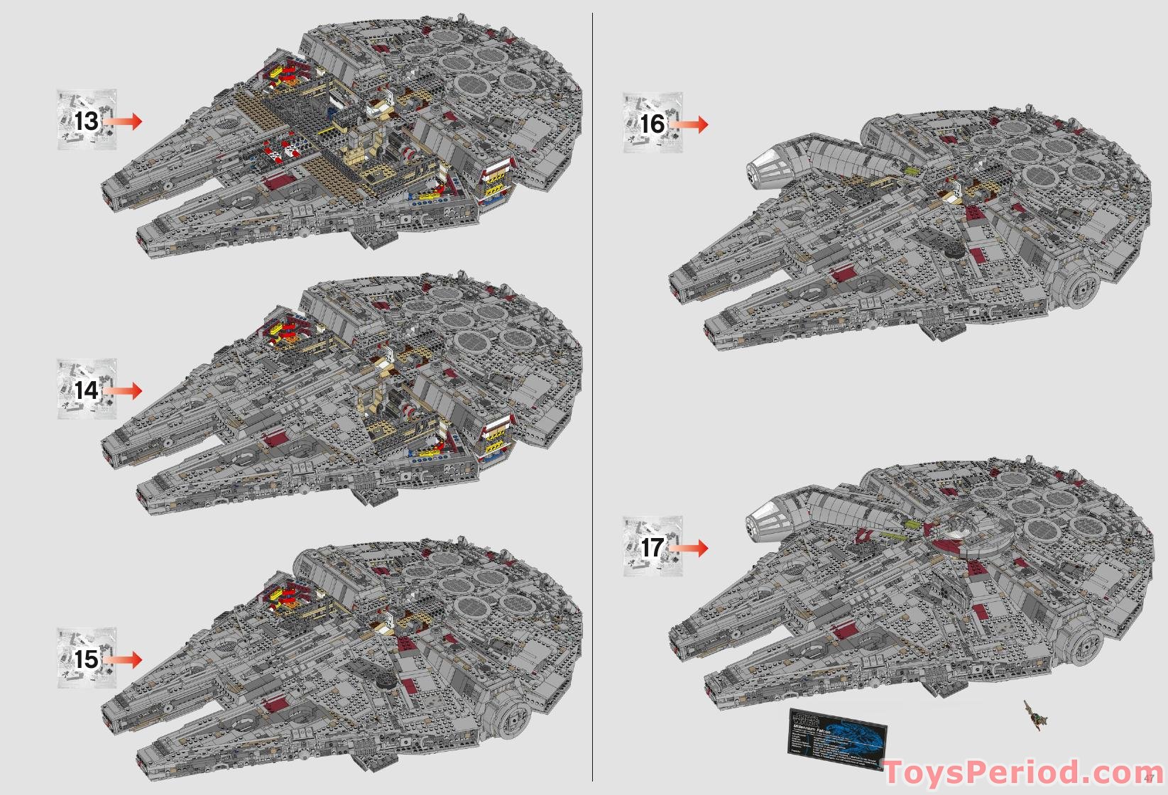LEGO 75192 Millennium Falcon Instructions and Parts List
