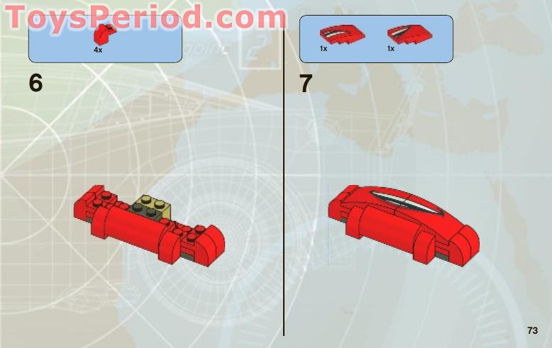 LEGO 8484 Ultimate Build Lightning McQueen Instructions and Parts List