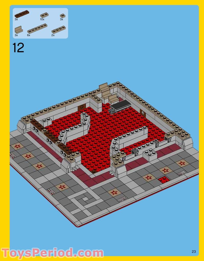 LEGO 10232 Palace Cinema Instructions and Parts List