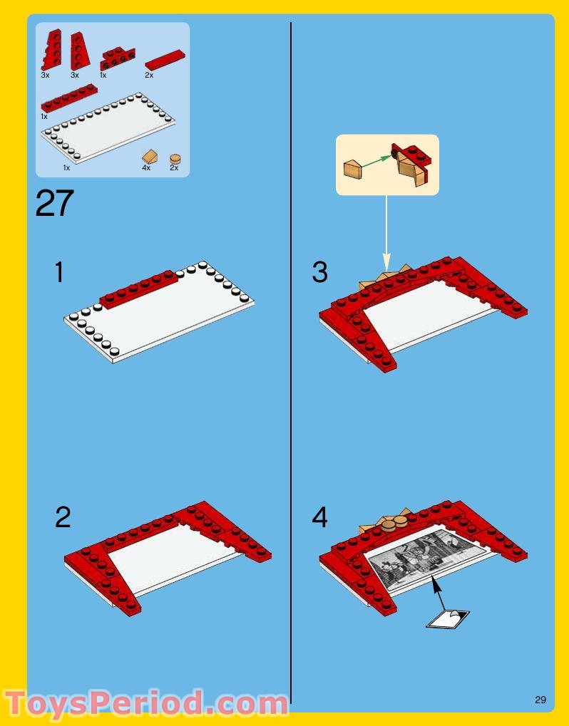 LEGO 10232 Palace Cinema Instructions and Parts List