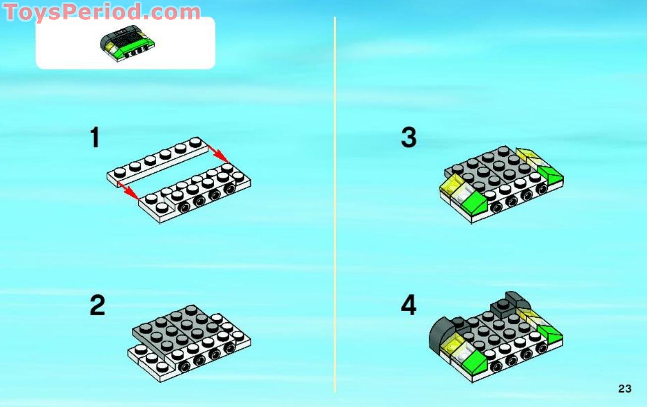 LEGO 3180 Tank Truck Instructions and Parts List