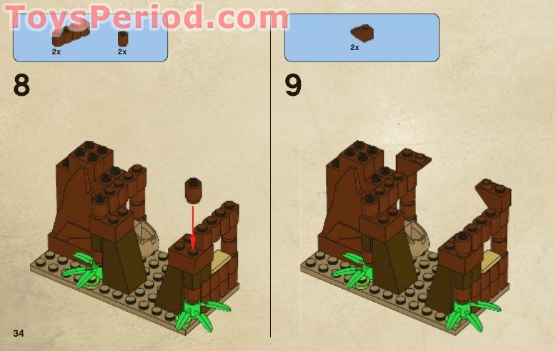 LEGO 4182 The Cannibal Escape Instructions and Parts List