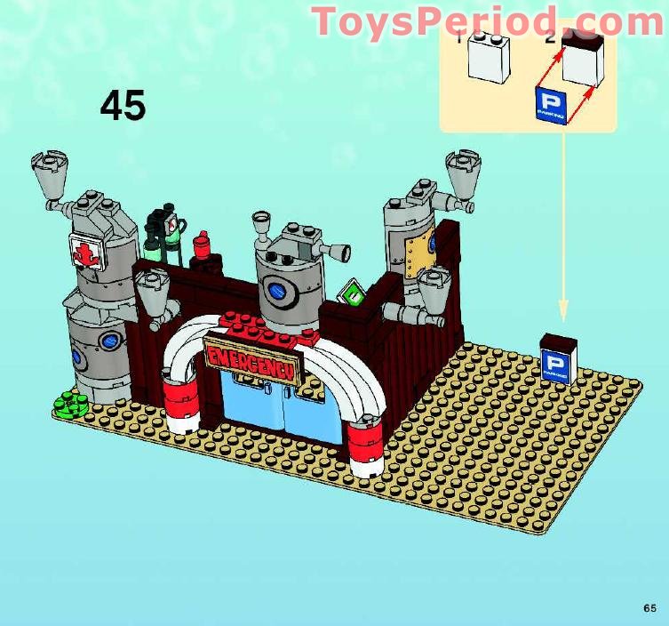 LEGO 3832 The Emergency Room Instructions and Parts List