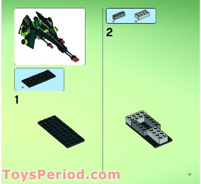 LEGO 7644 MX-81 Hypersonic Operations Aircraft Instructions and Parts List
