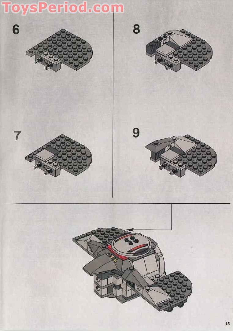 LEGO 7663 Sith Infiltrator Instructions and Parts List
