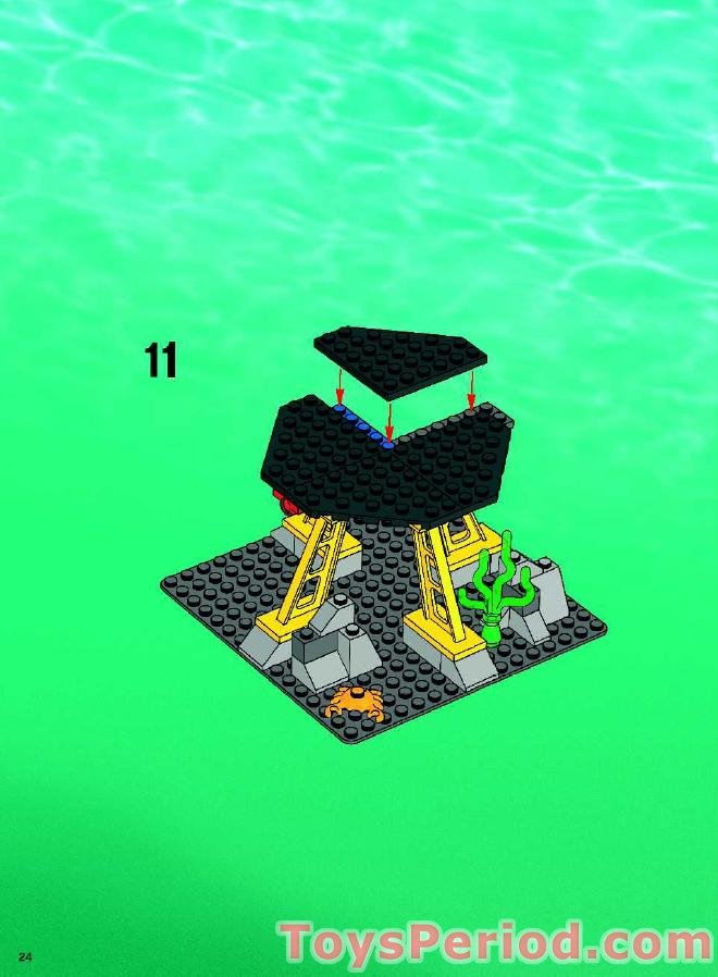 LEGO 7775 Aquabase Invasion Instructions and Parts List